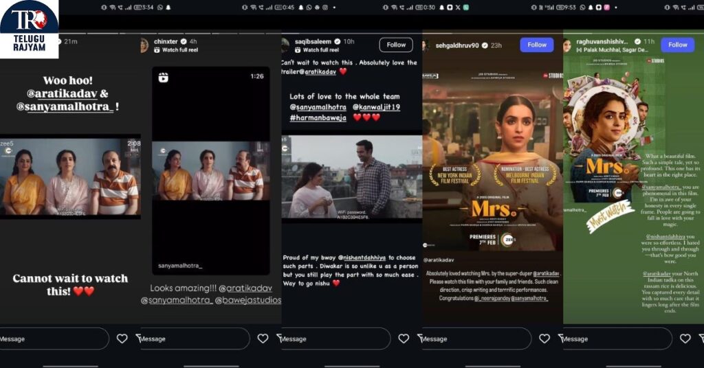 ZEE5’s Latest Original Mrs. Starring Sanya Malhotra Clocks The Platform ...