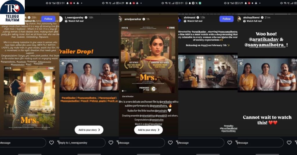 ZEE5’s Latest Original Mrs. Starring Sanya Malhotra Clocks The Platform ...